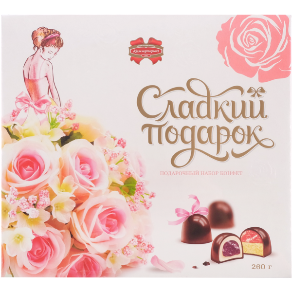 Набор конфет «Коммунарка» Сладкий подарок. Розовый, 260 г купить с ...